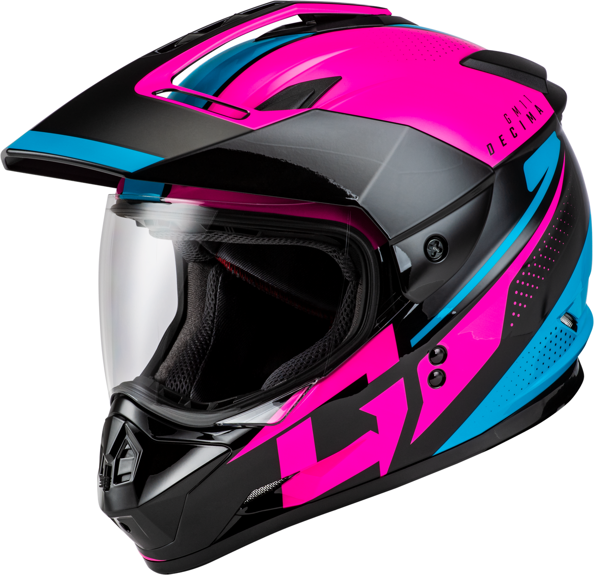 Gm-11 Decima Helmet Black/Pink/Blue Md – GoKarts USA®