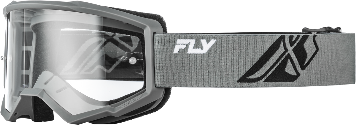 Focus Goggle Grey/Black W/ Clear Lens – GoKarts USA®