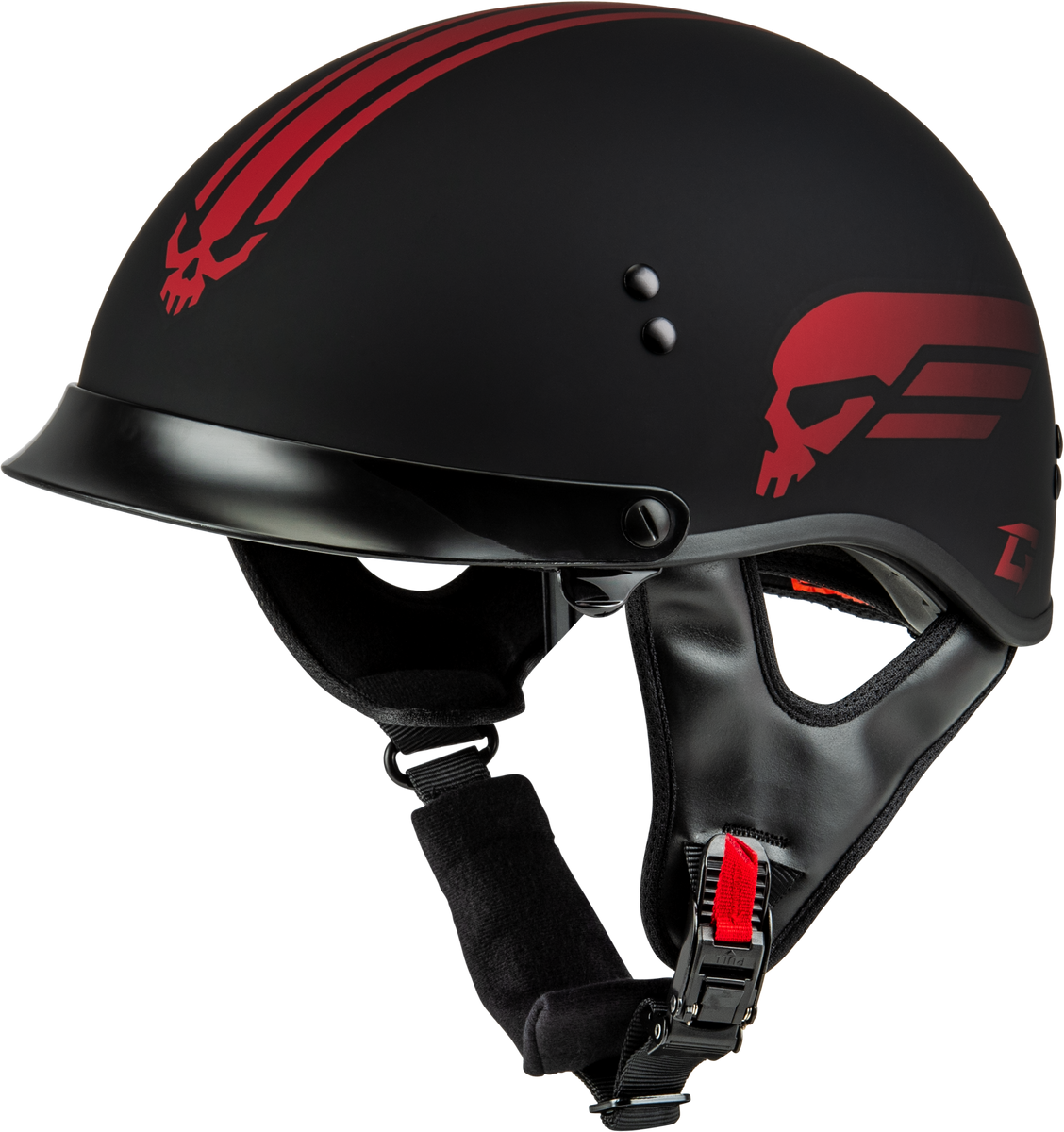 Hh-65 Retribution Helmet W/Peak Matte Black/Red Lg – GoKarts USA®