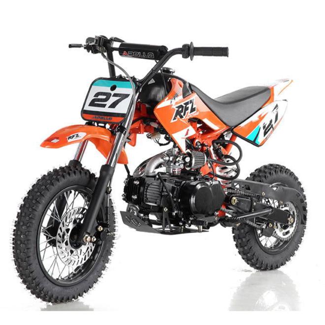 Apollo DB27 110cc Kids Dirt Bike, 4-Speed Semi-Automatic, 12/10 inch W ...
