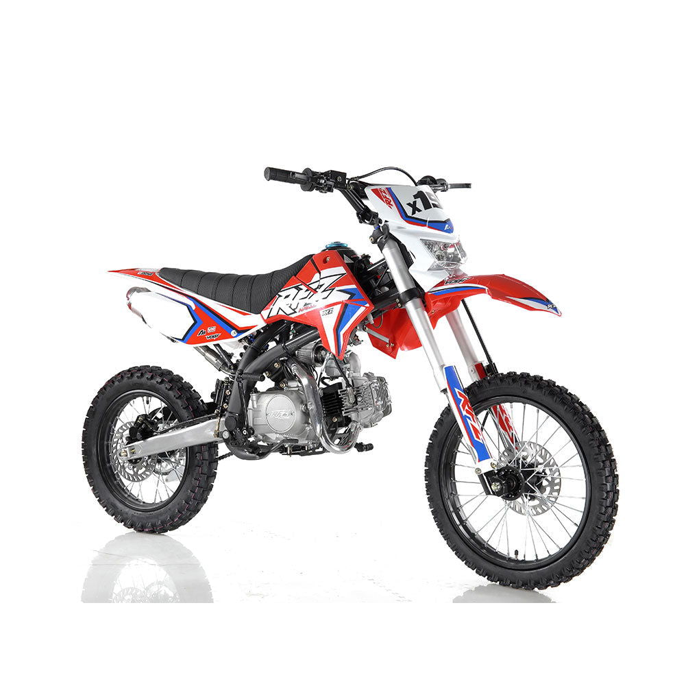 Apollo RFZ 125cc X19 Dirt Bike, 4-Speed Manual, Headlight, Dual Disc B ...