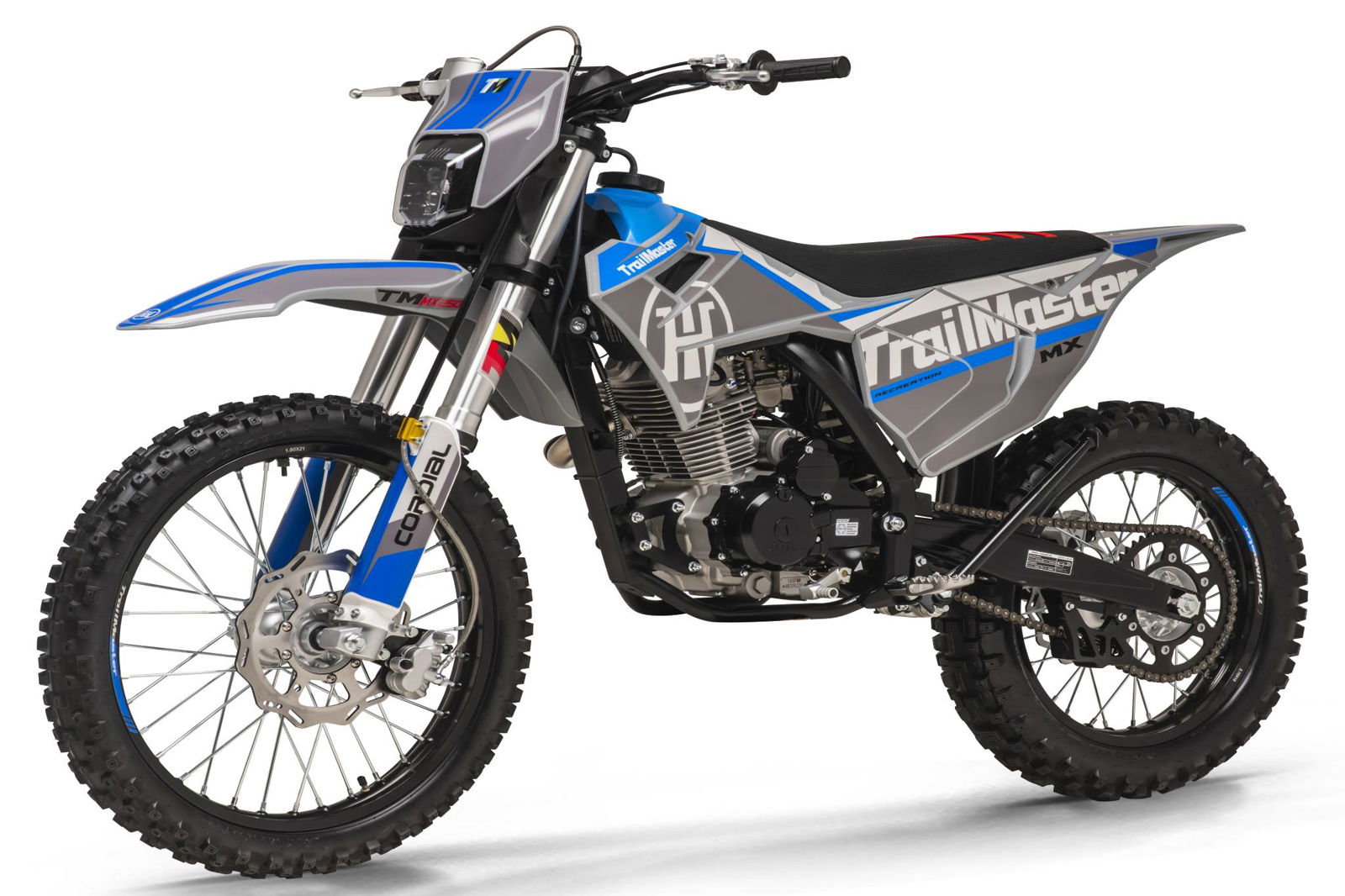 TrailMaster MX250 Dirt Bike, 5-Speed Manual, Electric Start, Dual Disc ...