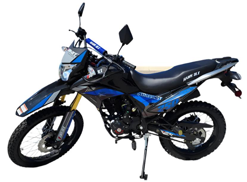 Hawk DLX 250cc Fuel Injected Dual Sport Dirt Bike, 5-Speed Manual, Ele – GoKarts USA®
