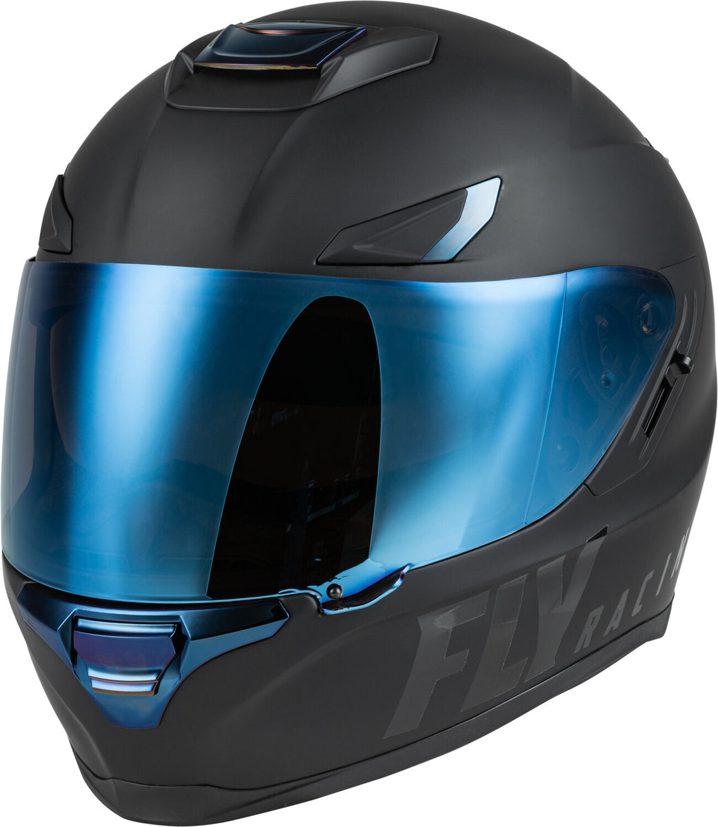 Sentinel Recon Helmet Matte Black/Blue Chrome Xl – GoKarts USA®