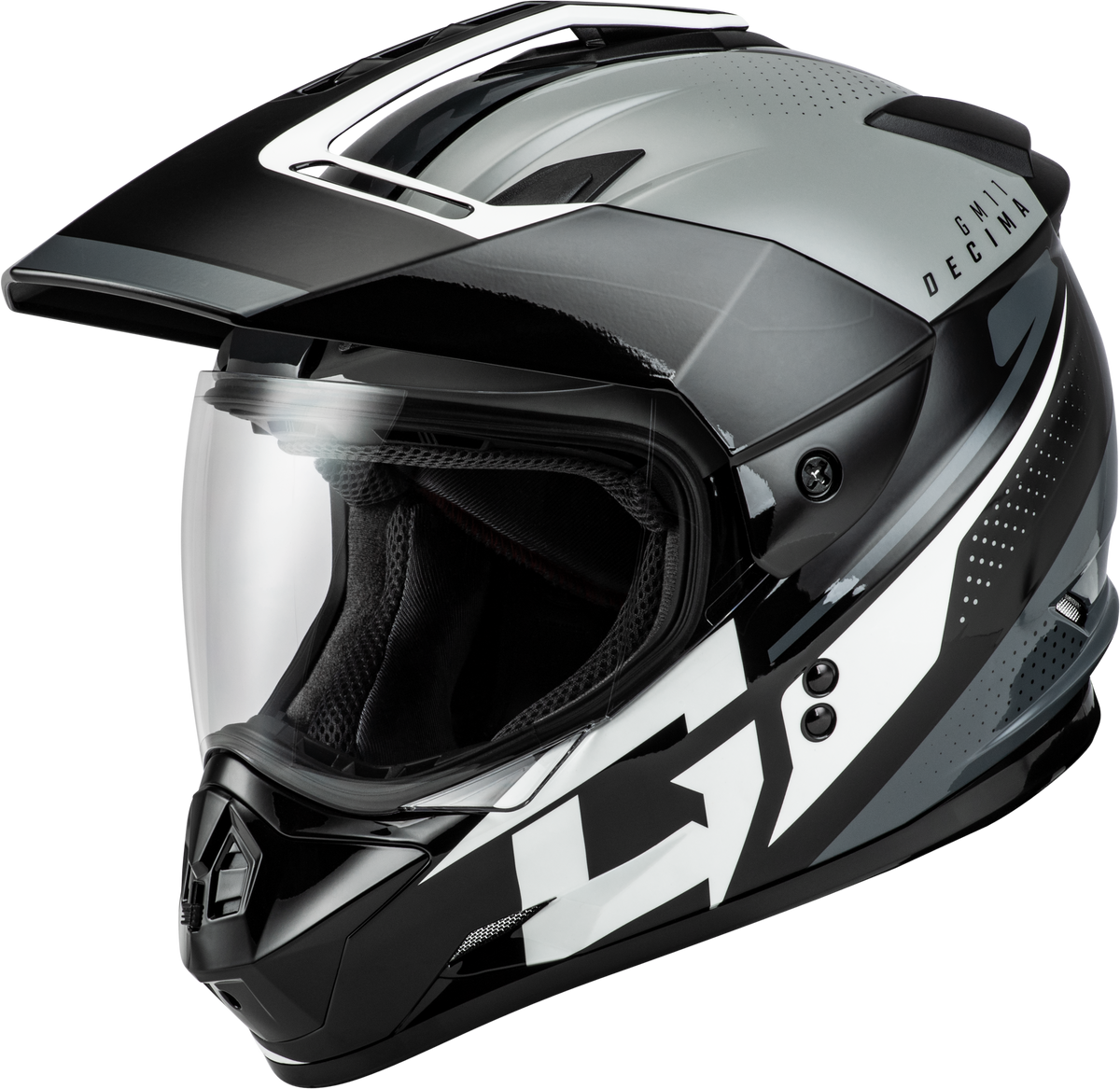Gm-11 Decima Helmet Black/Grey/White Xs – GoKarts USA®
