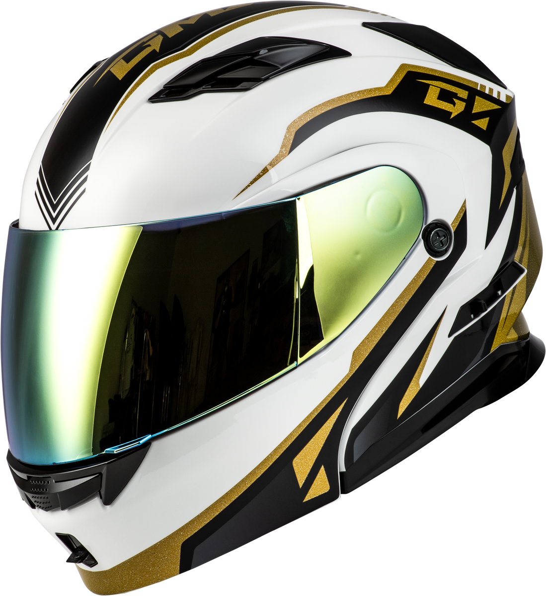 Md-01 Volta Helmet White/Gold/Black Metallic Xl – GoKarts USA®