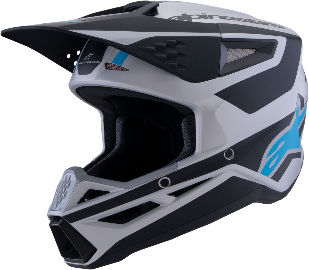 Sm3 Heat Helmet Silver/Blue/Black Matt Lg – GoKarts USA®