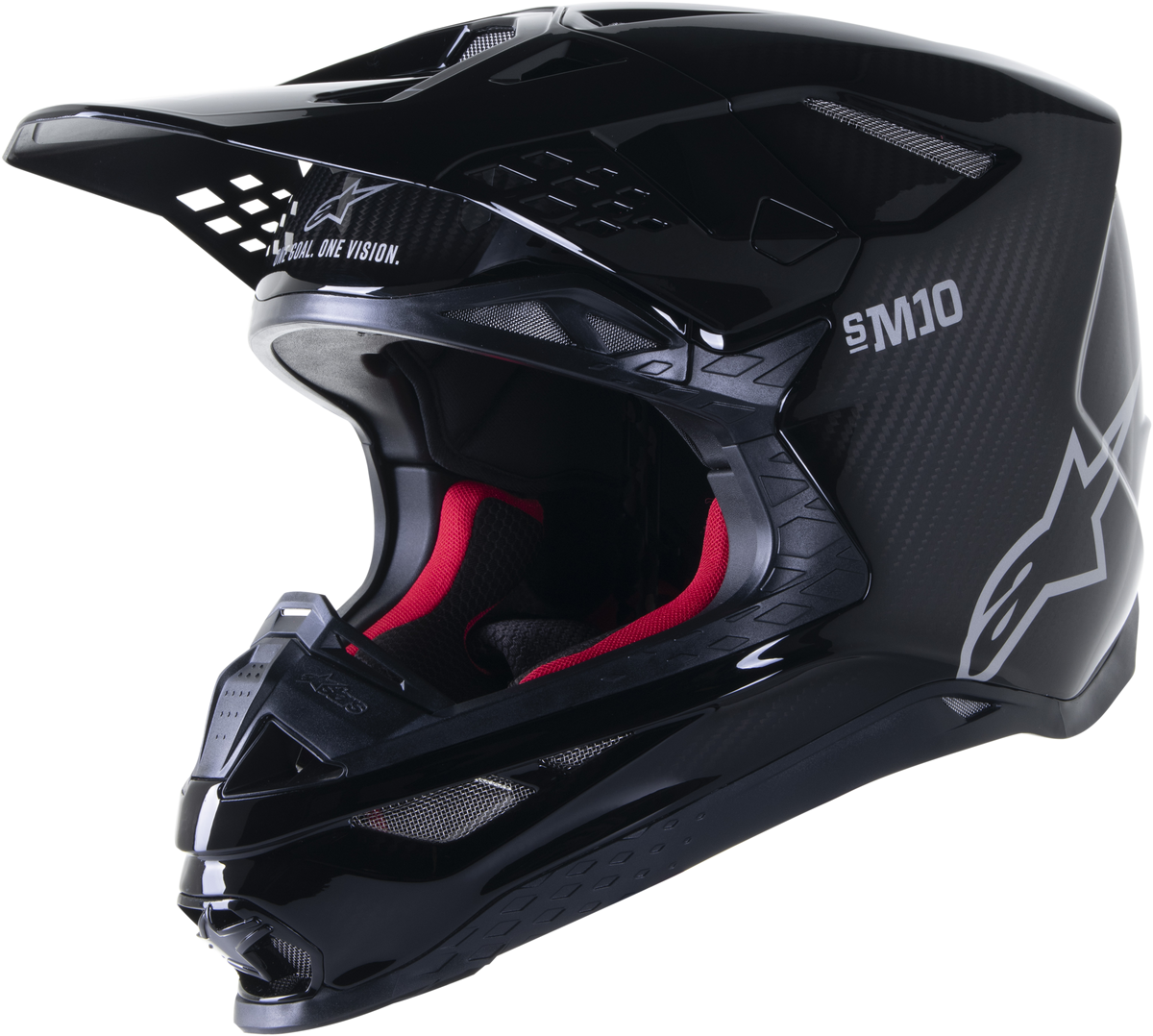 Supertech S-M10 Solid Helmet Black Glossy/Carbon Xs – GoKarts USA®