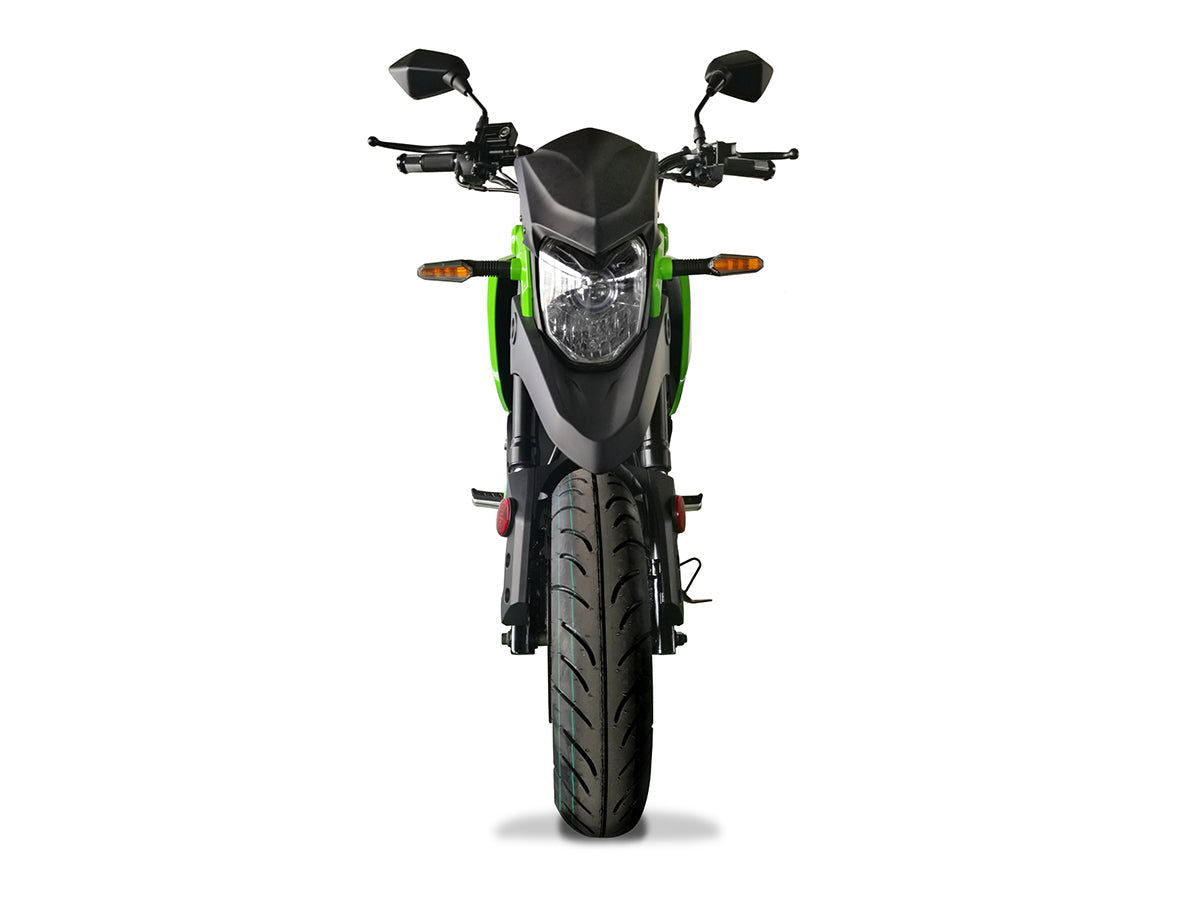 Evader 50cc Motorcycle, Automatic, Front Disc Brake, 12-inch Alloy Whe ...