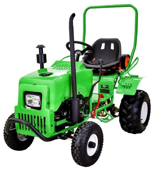 Kids Gas Mini Tractor, 125cc Engine with Electric Start, Automatic wit ...