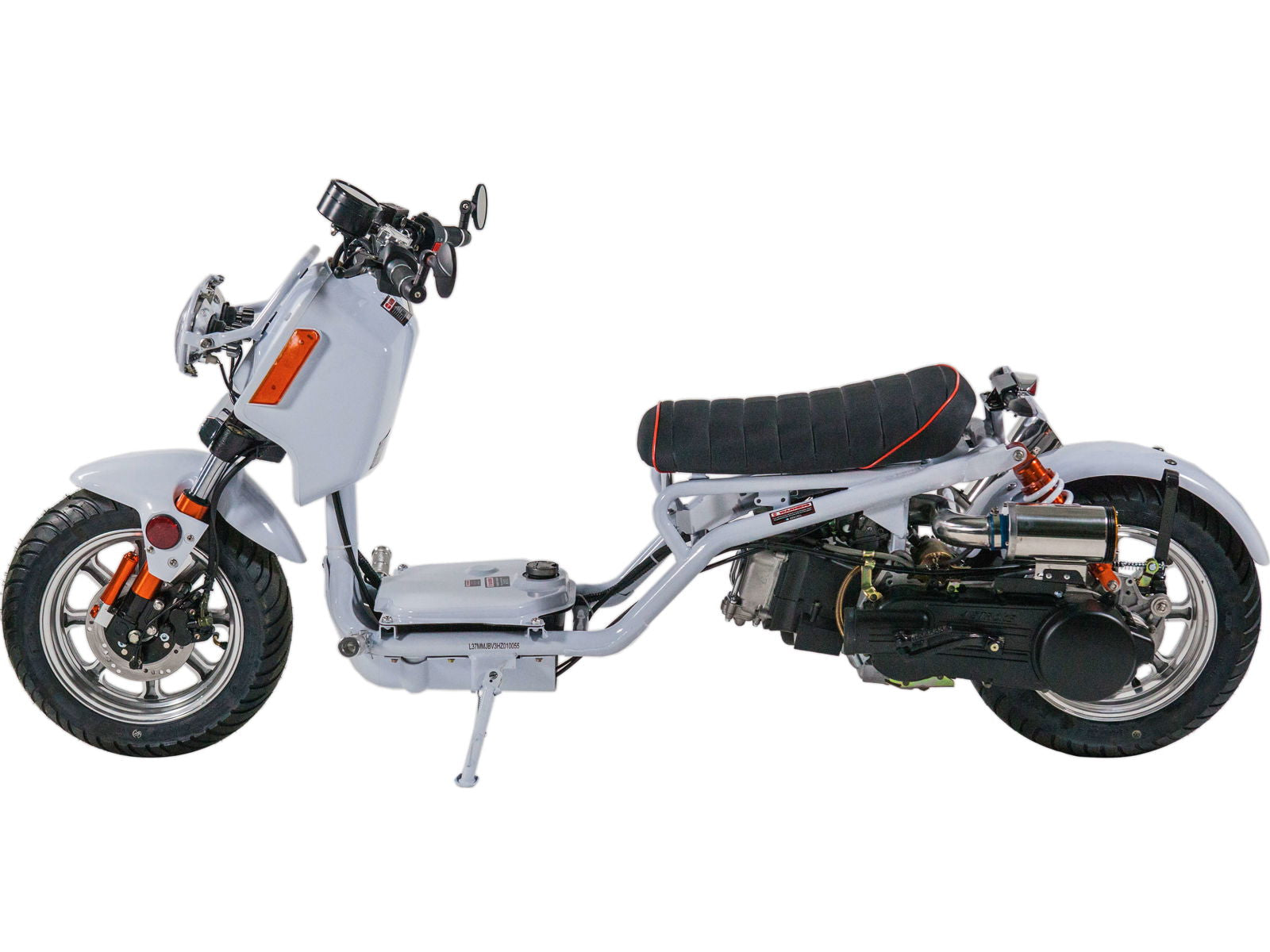 Maddog Gen IV 50cc Street Scooter, Automatic, Front Disc Brake, 12 inc ...