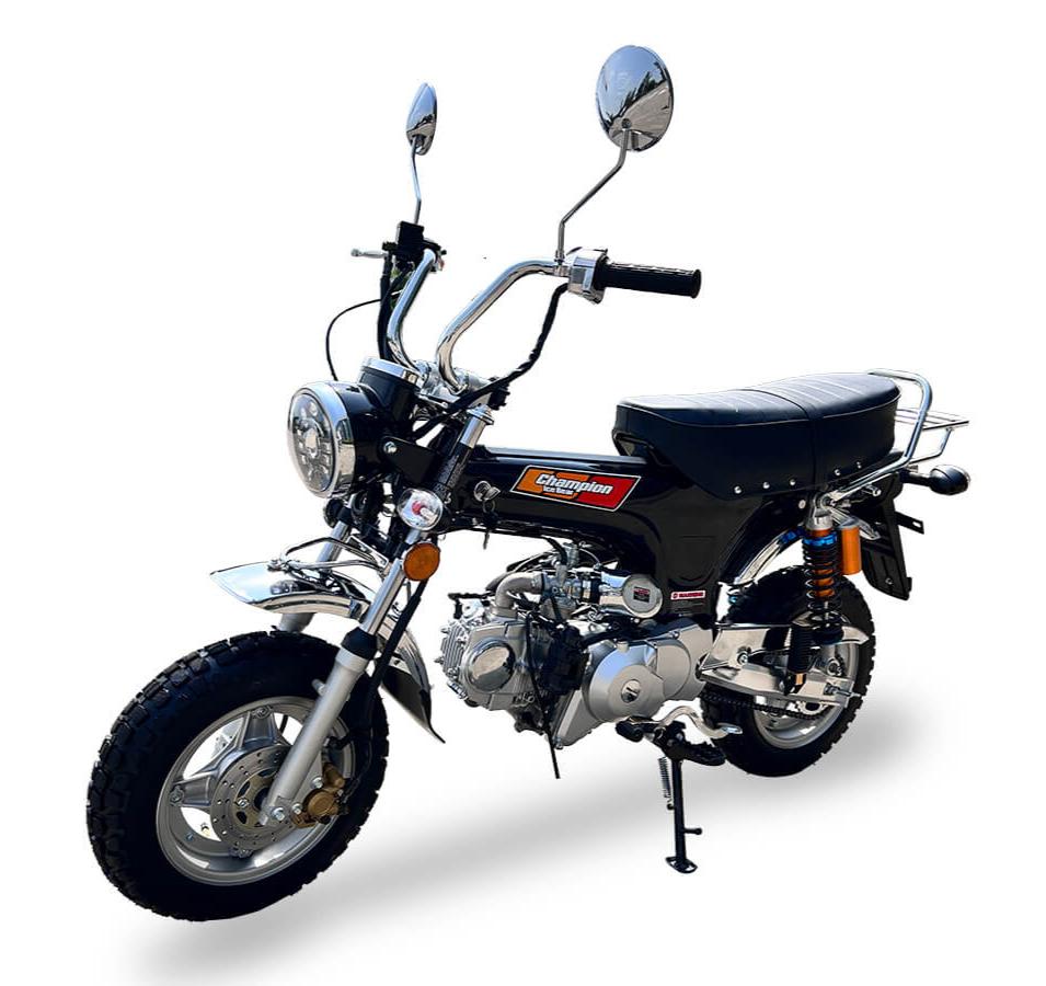 Champion DLX 125cc Retro Motorcycle, 4-speed semi-automatic, 10-inch W ...