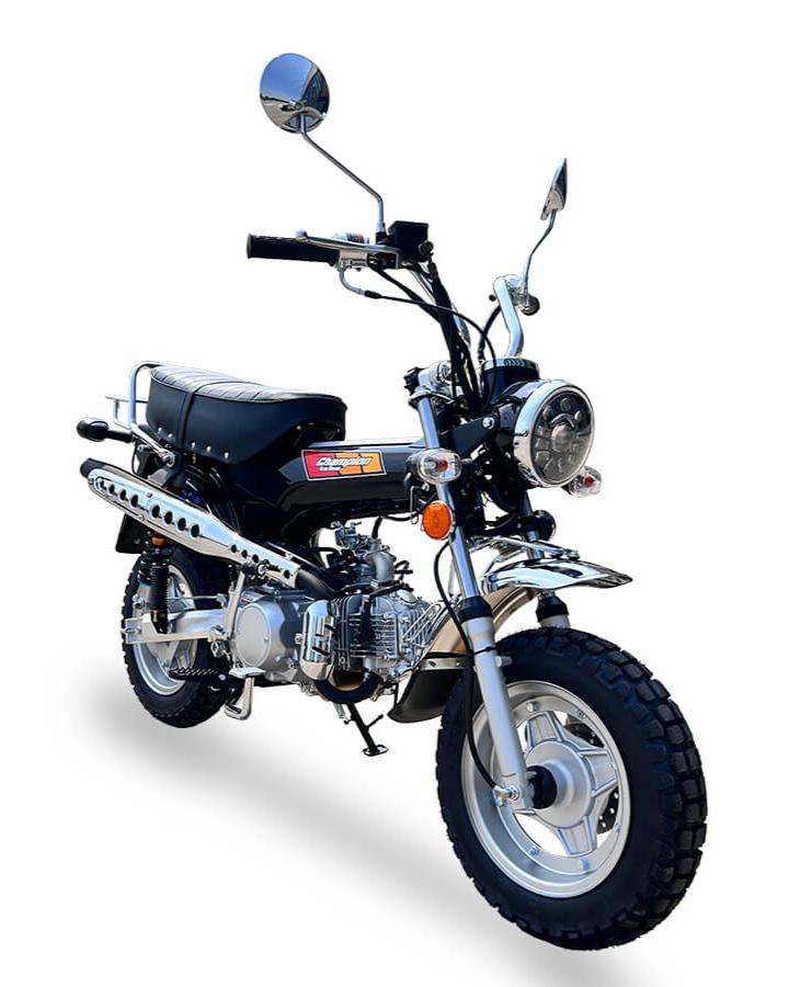 Champion DLX 125cc Retro Motorcycle, 4-speed semi-automatic, 10-inch W ...