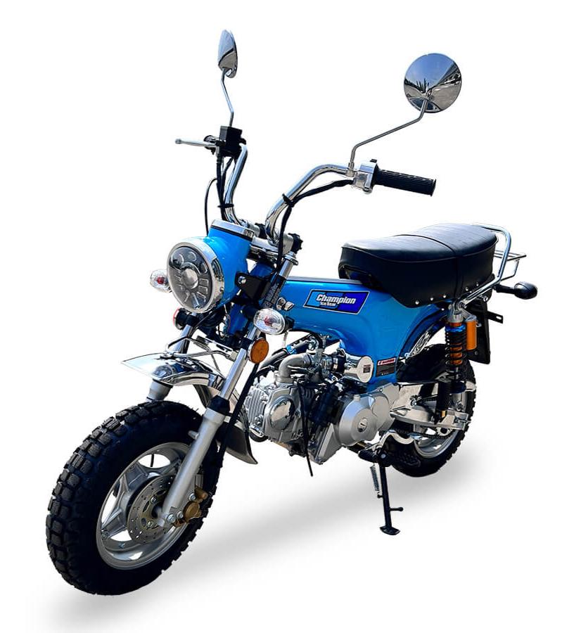 Champion DLX 125cc Retro Motorcycle, 4-speed semi-automatic, 10-inch W ...