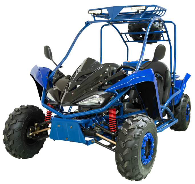 Shark DLX 125cc Mid-Size Kids Go Kart, Electric Start, 3-Speed Semi-Au ...