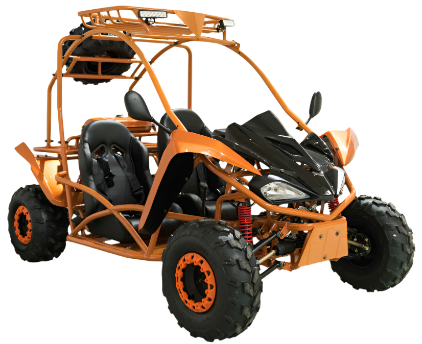 Shark DLX 125cc Mid-Size Kids Go Kart, Electric Start, 3-Speed Semi-Au ...