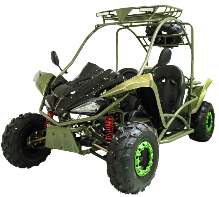 Shark DLX 125cc Mid-Size Kids Go Kart, Electric Start, 3-Speed Semi-Au ...