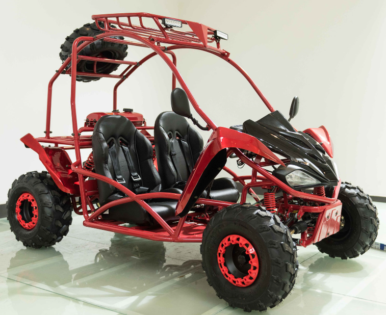Shark DLX 125cc Mid-Size Kids Go Kart, Electric Start, 3-Speed Semi-Au ...