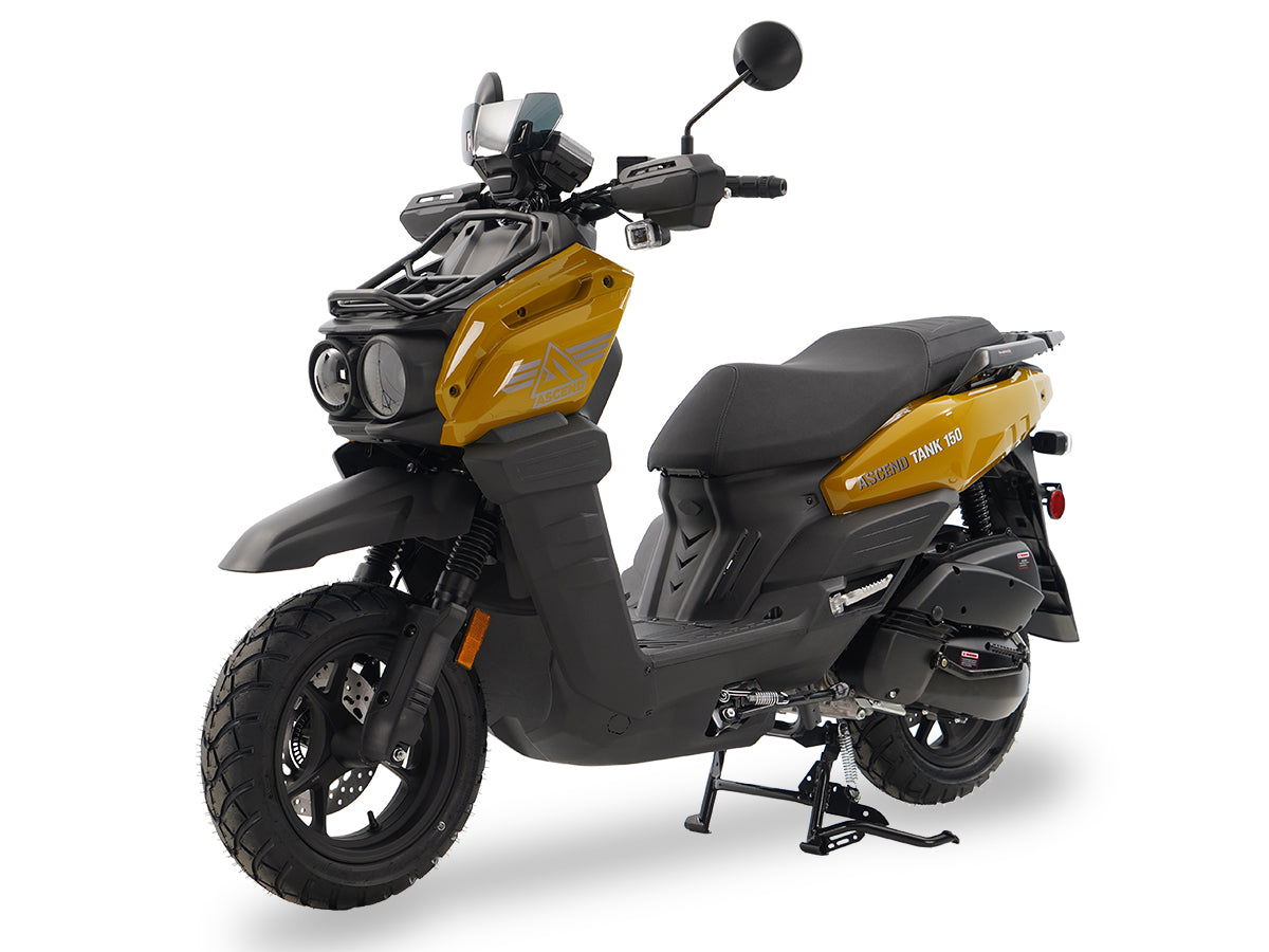 Tank 150cc Street Scooter 12 inch Wheels, LED Lights – GoKarts USA®