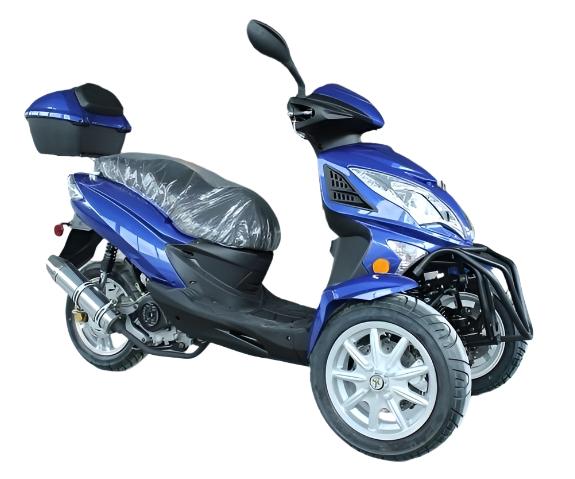 Topstar 50cc Trike, 3-Wheel Motorcycle, Automatic Shifting, Trunk, 12 ...