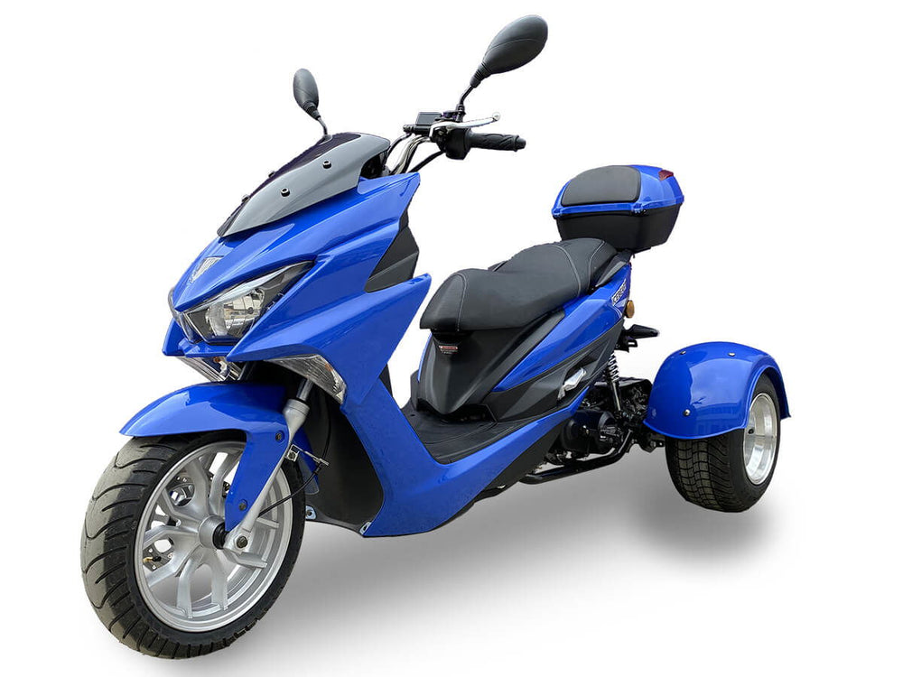 Trifecta 50cc Street Trike, Automatic, Disc Brakes, Aluminum Wheels, T ...