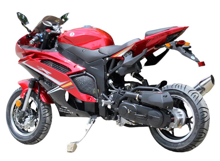 Wasp 50cc Sport Motorcycle, Automatic Shifting, Front Disc Brake, 13-i ...