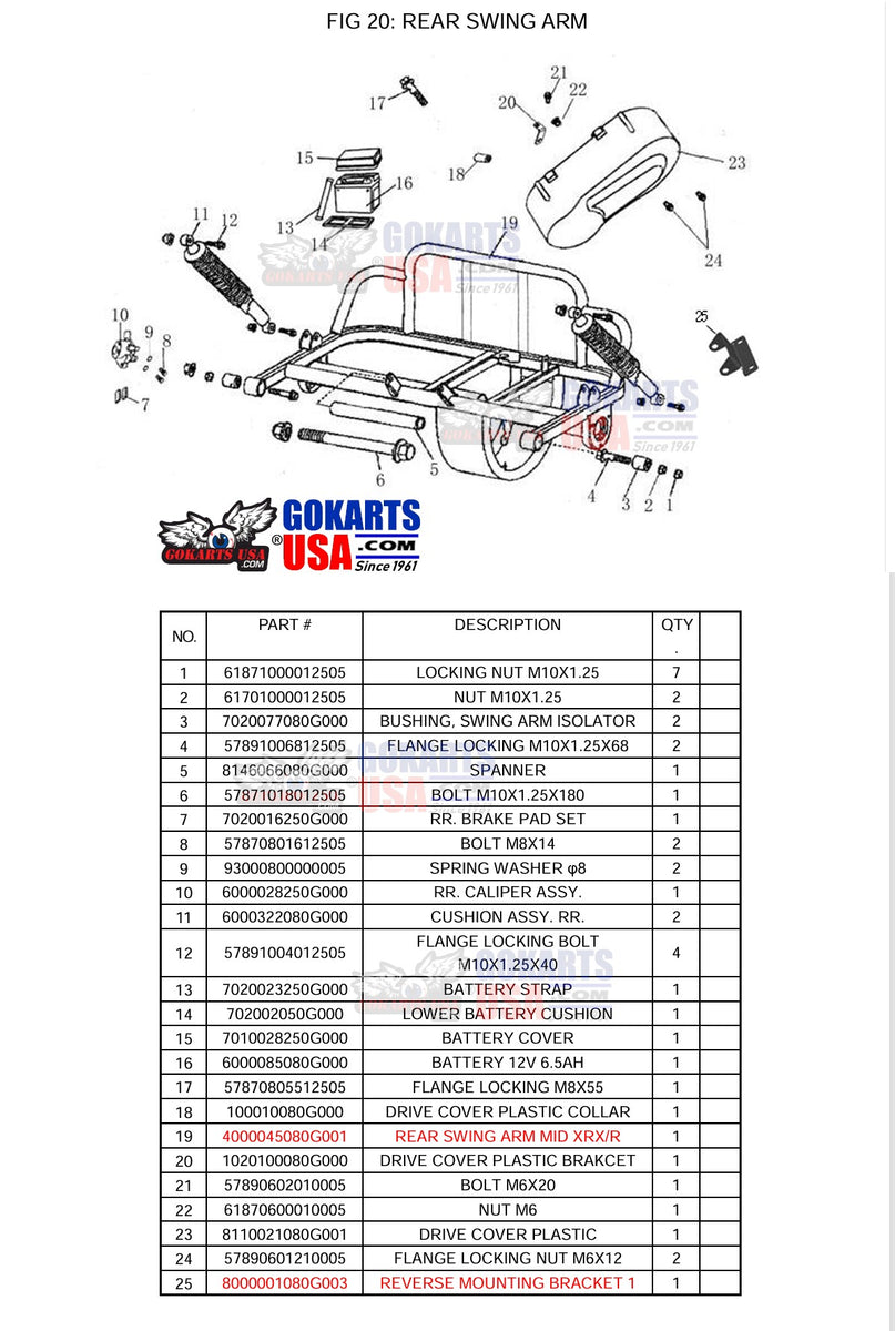 TrailMaster Blazer 200R Go Kart - REVERSE MOUNTING BRACKET – GoKarts USA®