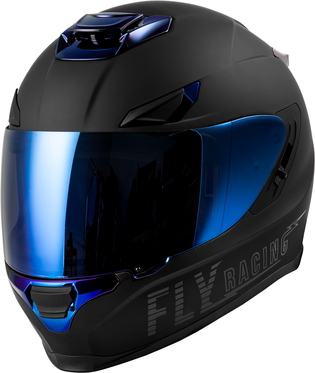 Sentinel Recon Helmet Matte Black/Blue Chrome Xl – GoKarts USA®