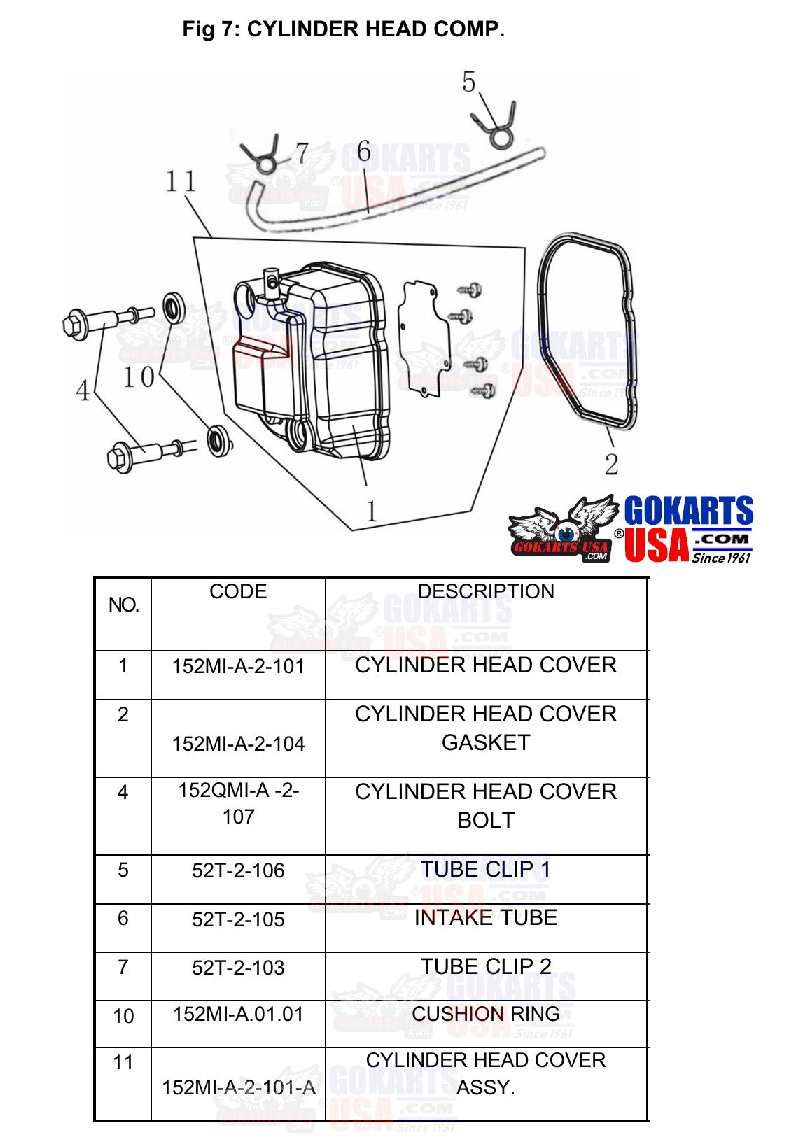 CYLINDER HEAD COVER, for TrailMaster Challenger 200 UTV Side-by-side ...
